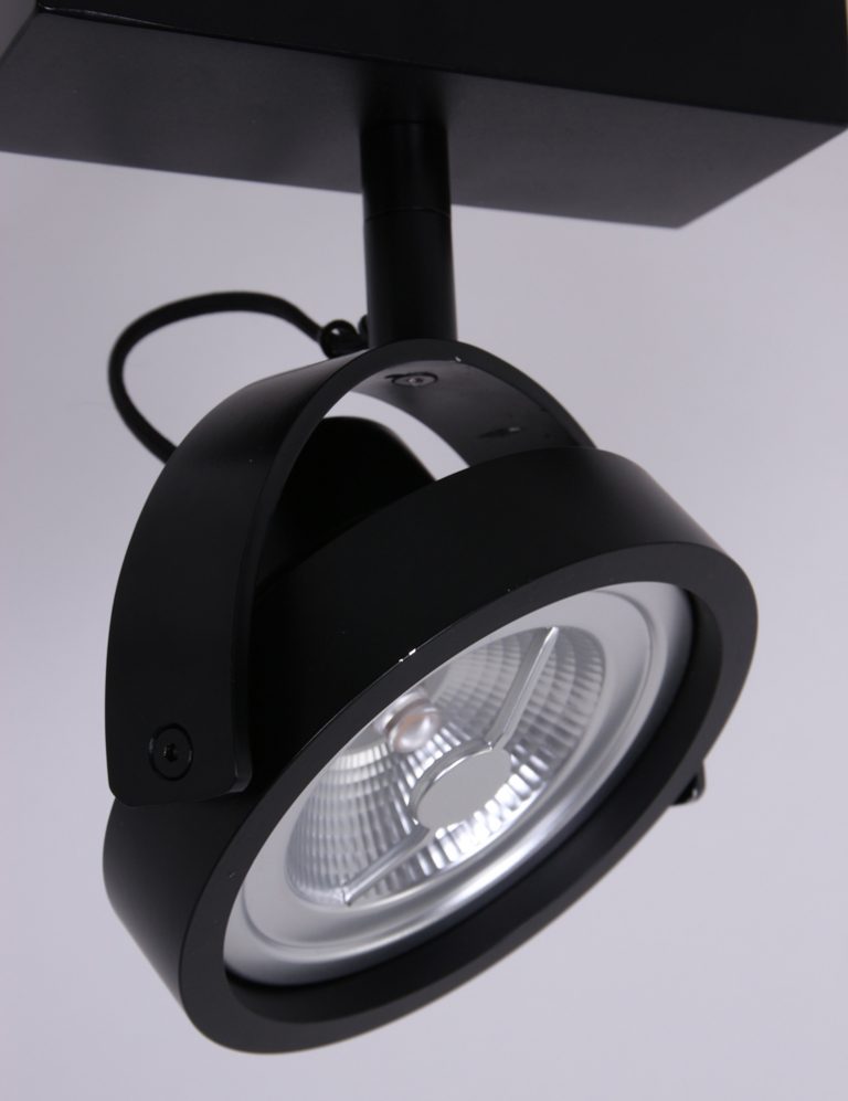 Zwarte grote spot LED Steinhauer Lenox - Directlampen.nl