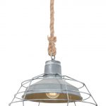 Landelijke hanglamp Mexlite Dina grijs 33 cm - Directlampen.nl