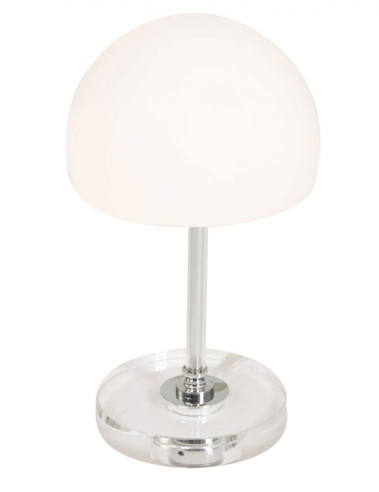 Tafellamp met halve bol Steinhauer Ancilla chroom - Directlampen.nl