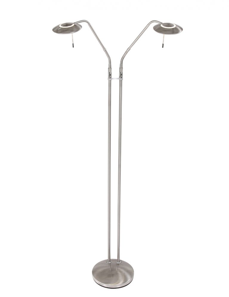 Dubbele leeslamp Steinhauer Zenith staal - Directlampen.nl