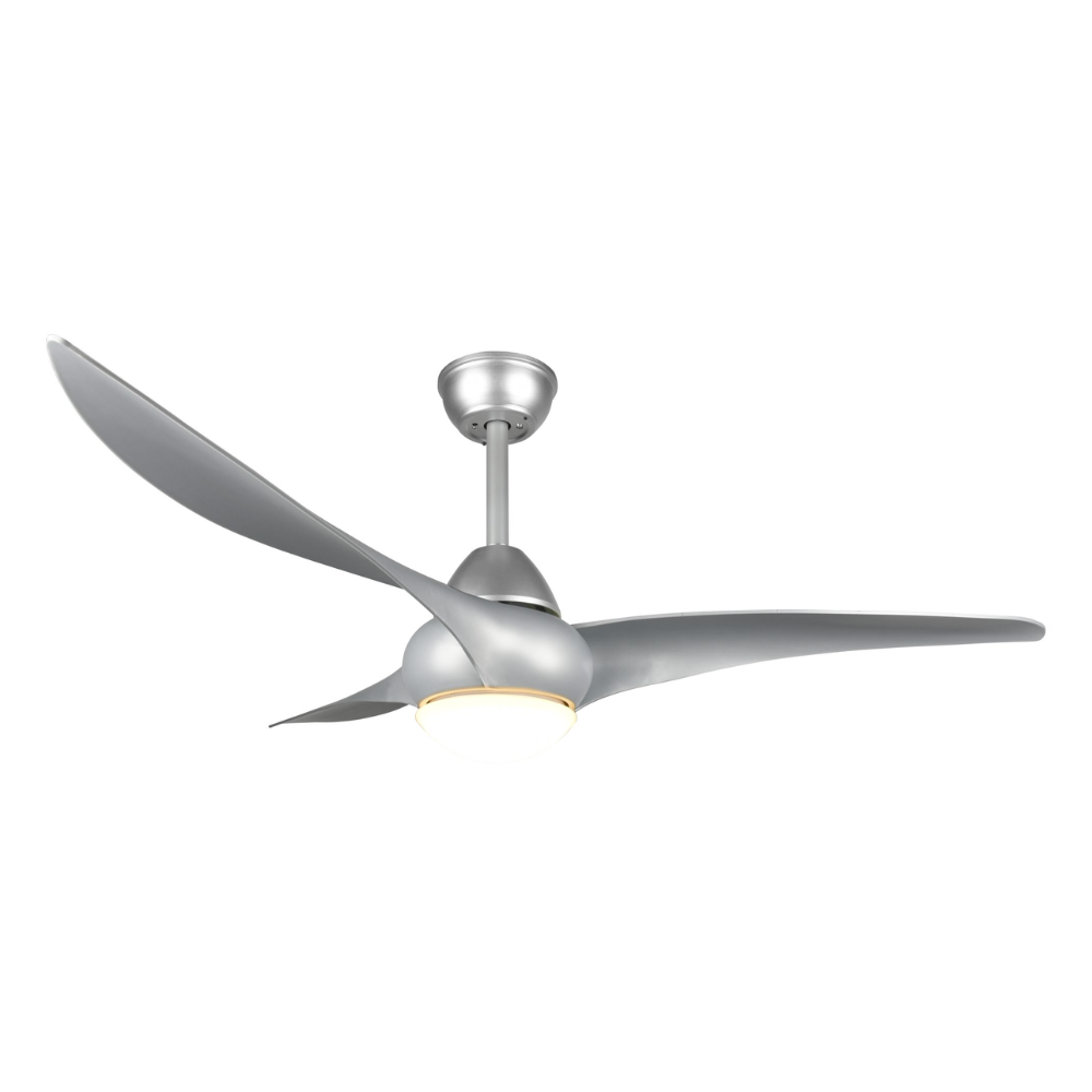 Moderne zilveren plafond ventilator Reality Alesund - Directlampen.nl