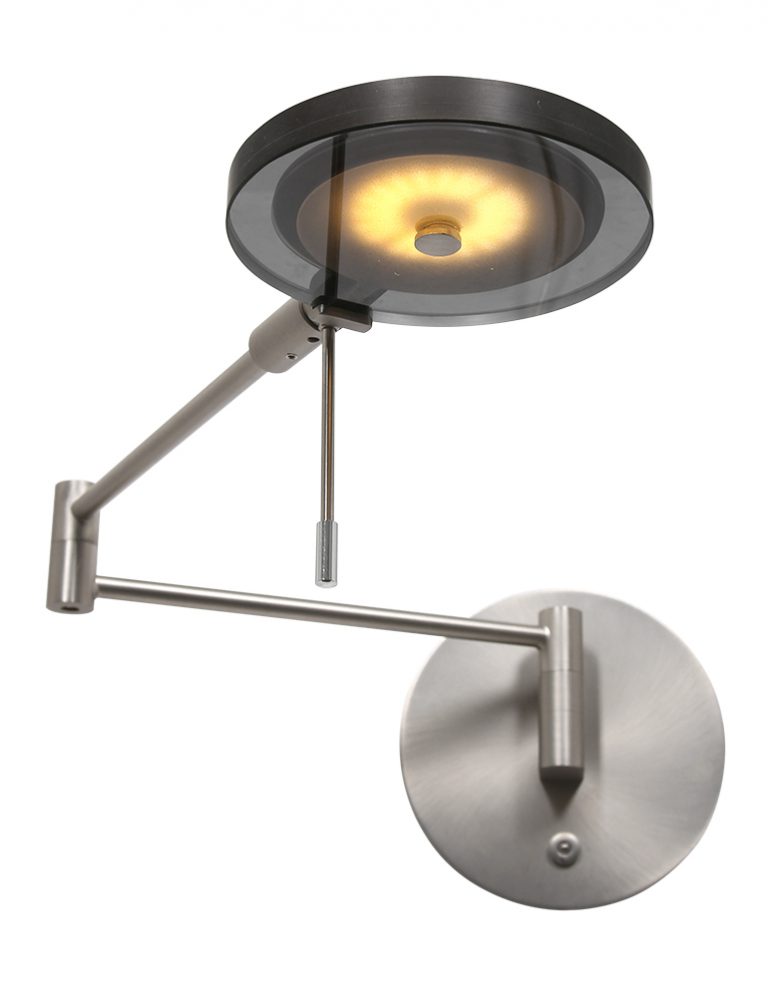 Wandlamp LED met verstelbare arm Steinhauer Turound staal - Directlampen.nl