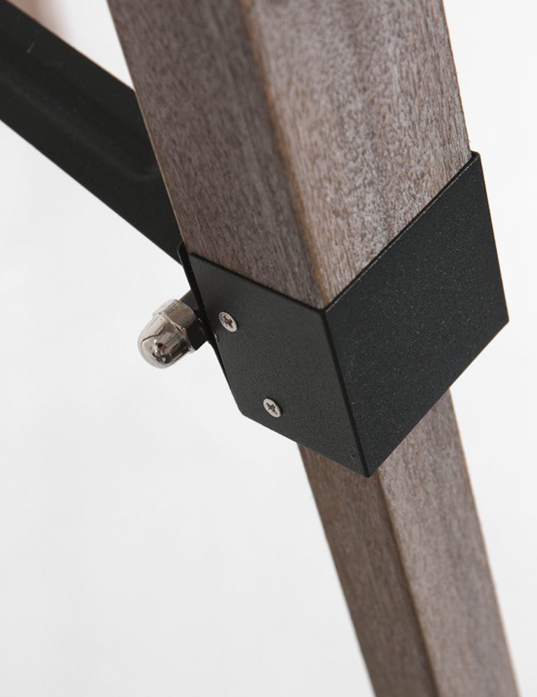 Scandinavische driepoot vloerlamp Mexlite Triek hout - Directlampen.nl