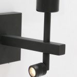 Leeslamp voor aan de muur met blauwe kap Steinhauer Stang zwart ...