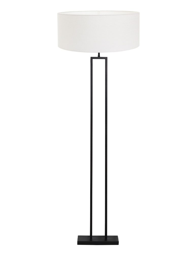 Moderne moderne staande lamp met witte kap vloerlamp Light & Living ...
