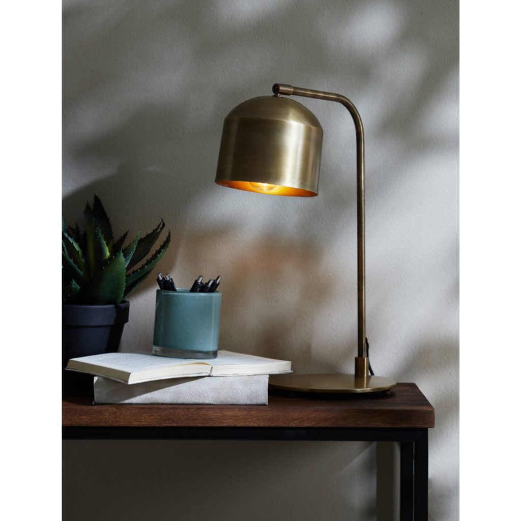 Klassieke gouden tafellamp ronde lampenkap Light & Living Aleso ...