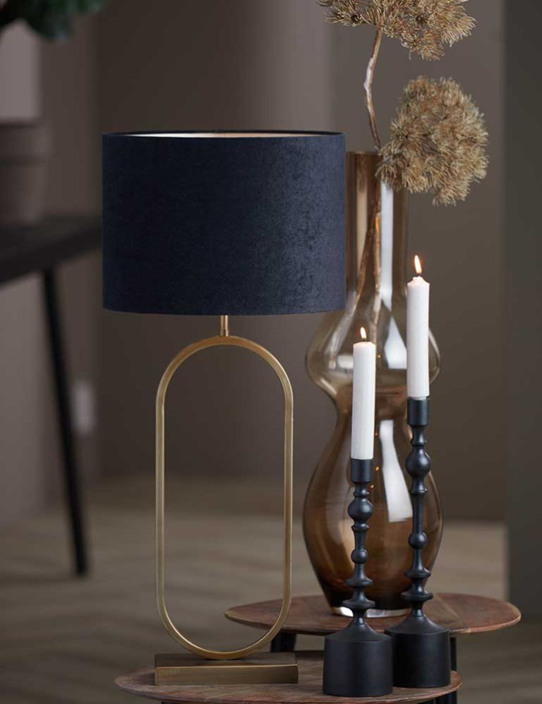 Minimalistische tafellamp Light & Living Jamiri goud - Directlampen.nl
