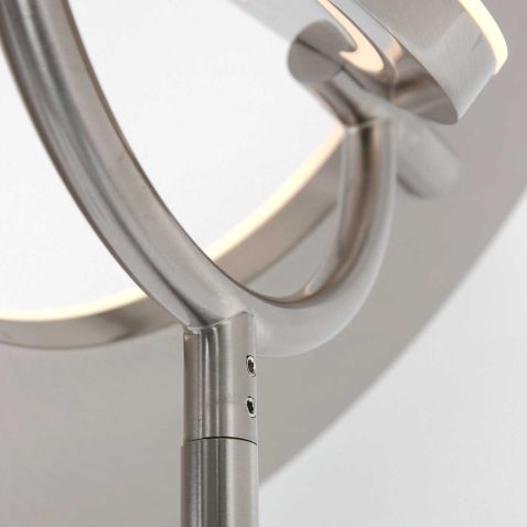 Moderne design vloerlamp met leeslamp staal Steinhauer Soleil ...