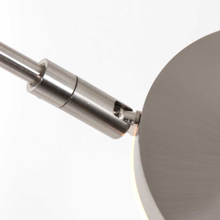 Moderne design vloerlamp met leeslamp staal Steinhauer Soleil ...