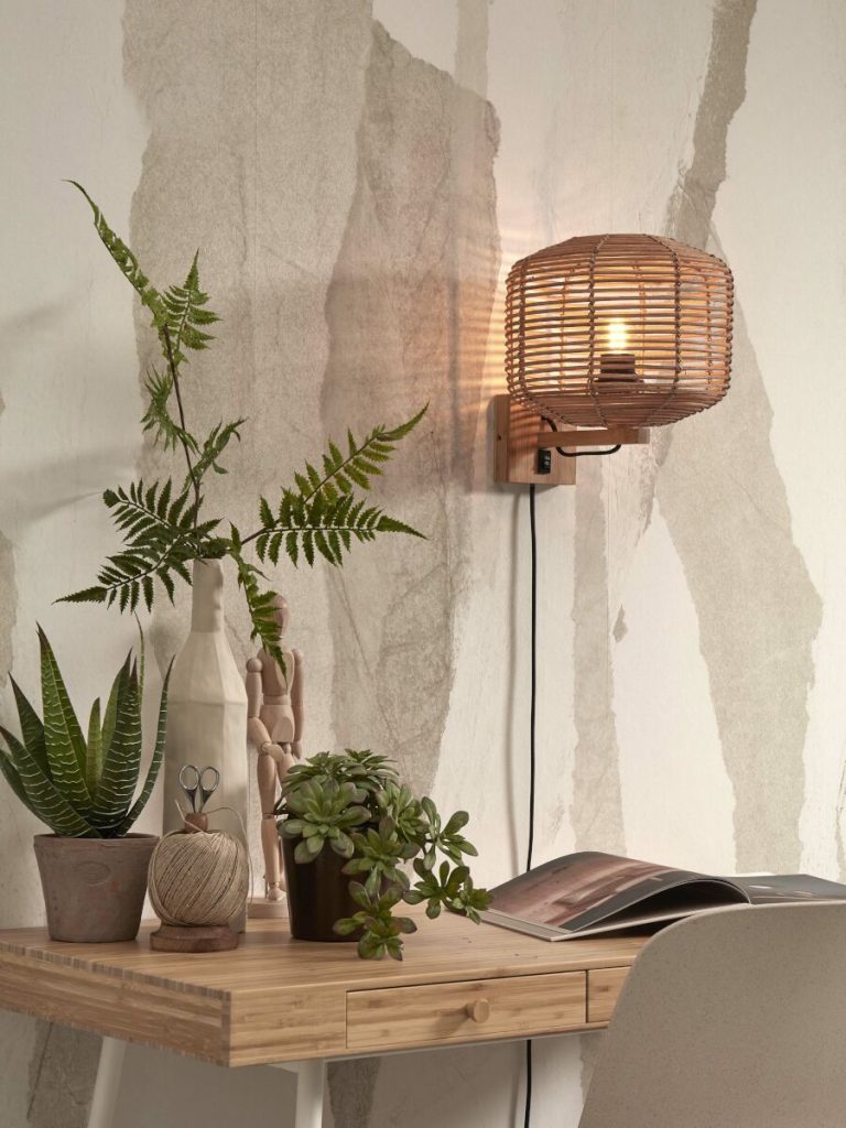 Rotan naturel bohemian wandlamp GOOD&MOJO Tanami - Directlampen.nl